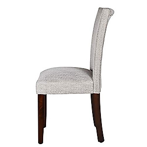 HomePop Parsons Classic Upholstered Accent Dining Chair, Single Pack, Light Grey