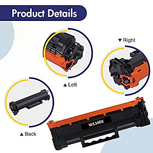 134X 134A Toner Cartridges 1-Pack High Yield (with Chip) Compatible Replacement for HP 134X W1340X 134A W1340A for HP M209dw MFP M234dw M234sdn M234sdw Printer Ink Black