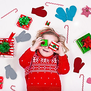 MENOLY 15 Pairs Kids Toddlers Magic Stretch Mittens Solid Color Winter Warm Kids Knit Gloves for Boys and Girls