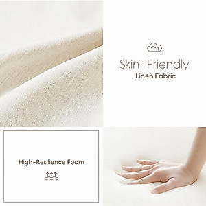 Yoglad Modern L Shaped, 3 Seater Couch with Reversible Chaise, Comfy Deep Seat Sectional Sofa with USB Charging Port for Apartment, Living Room, and Office (Cream White)