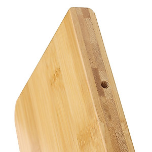 SOUJAP 2 PCS 12 x 6 Inch Bamboo Wall Shelf Floating, Rustic Wood Wall Shelves, Wood Floating Shelves for Bedroom Kitchen Bathroom