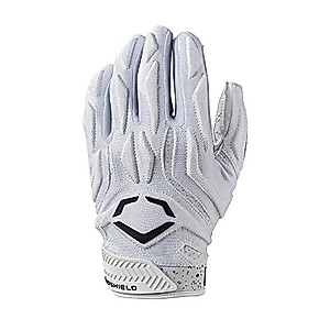 Evoshield Stunt Padded Football Receivers Gloves - White, Extra Large