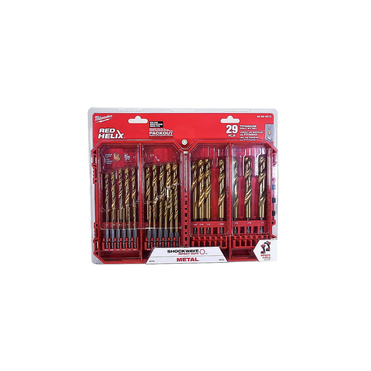 Milwaukee 48-89-4672 Impact Duty Titanium Drill Bit Set (29 Piece)