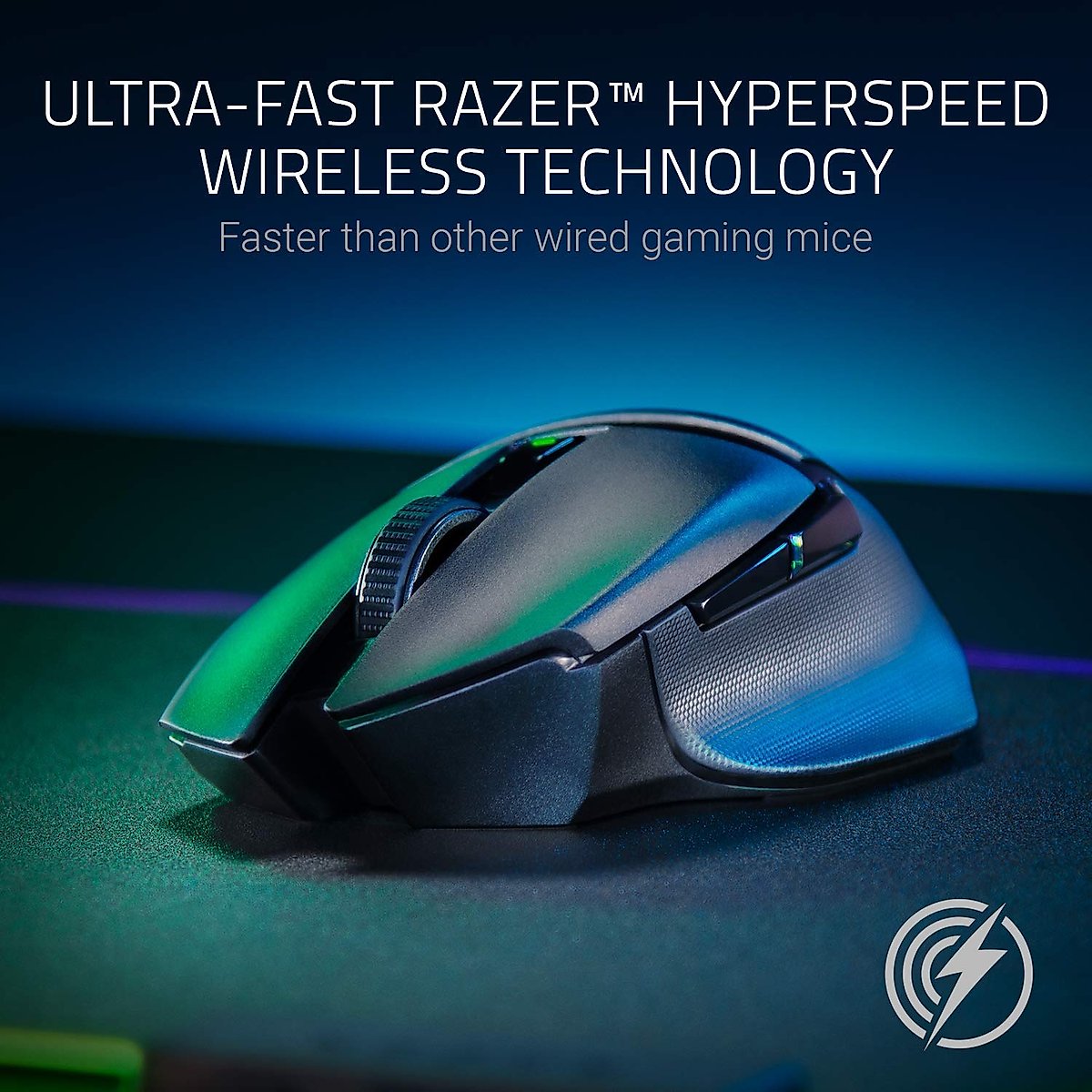 Razer Basilisk X Hyperspeed - Wireless Gaming Mouse (Hyperspeed Technology, Advanced 5G Optical Sensor and 6 Configurable Buttons, Mechanical Mouse Switches, Ultra-Long Battery Life) Black