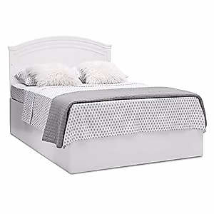 Delta Children Simmons Kids SlumberTime Emma 4-in-1 Convertible Baby Crib N More - Greenguard Gold Certified, Bianca White