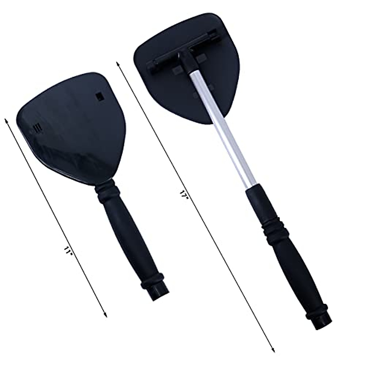 POLYTE Pivoting Windshield Glass Cleaning Tool Extendable Aluminum Handle w/3 Premium Microfiber Covers, Triangle Shaped Plate