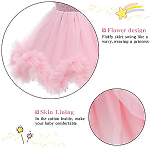 LZH Baby Girl Dress Sequined Bowknot Baptism Dresses for Baby Girls with Headwear Pageant Wedding Bridesmaid Party Pure White