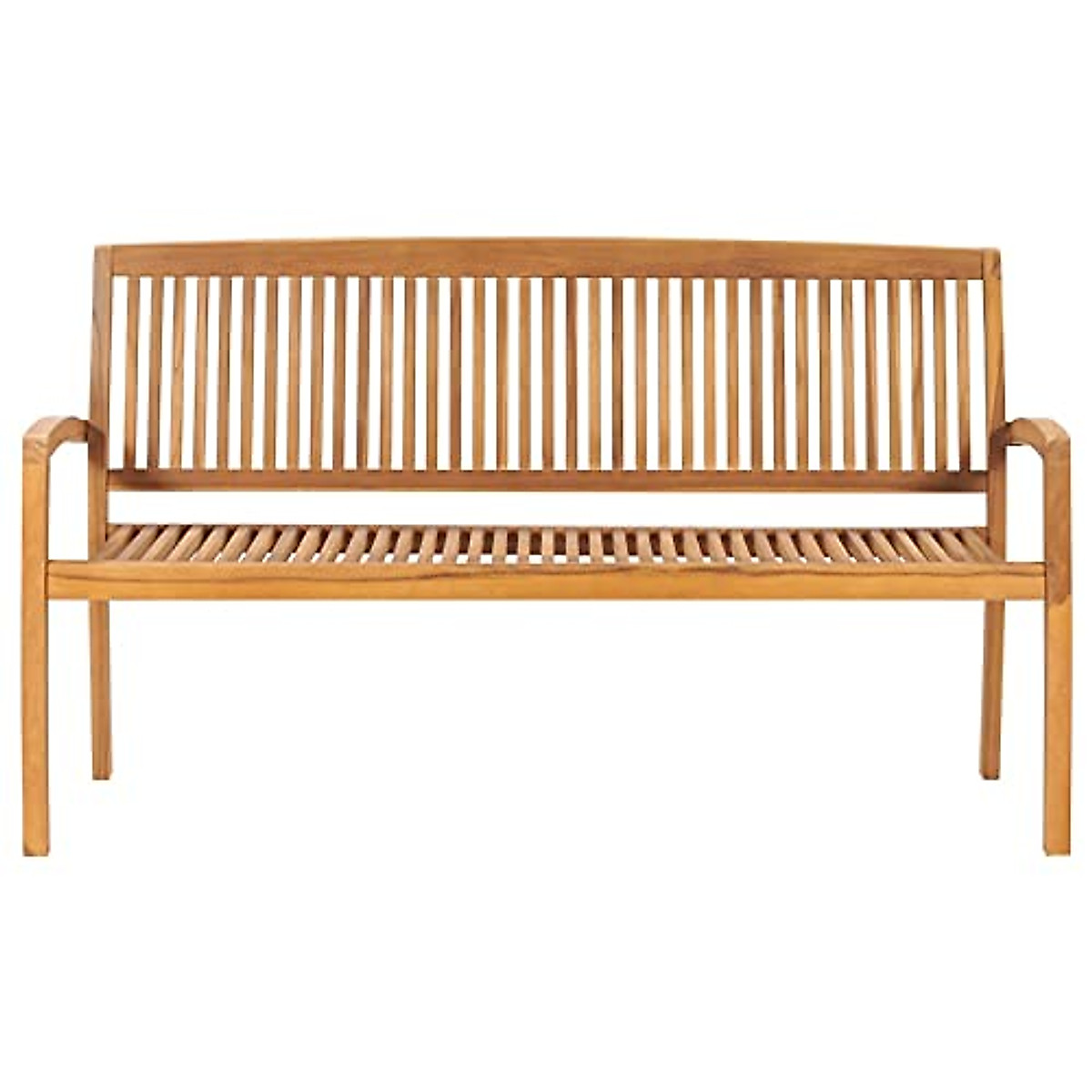 Tidyard 3 Seater Garden Bench Teak Wood Patio Porch Chair Wooden Outdoor Bench for Backyard, Balcony, Park, Lawn Furniture 62.6 x 22.6 x 35.4 Inches (W x D x H)