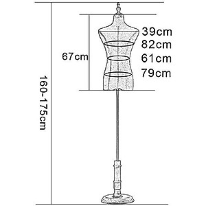 Female Sewing Tailors Dummy Dressmakers Dummies Tailors Dummy Display Professional Female Bust with Shoe Rack Pants Rack Female Mannequin