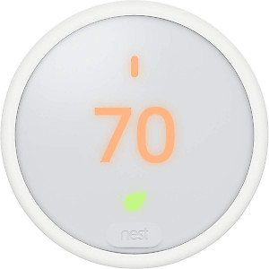 Google Nest Thermostat E - Programmable Smart Thermostat for Home T4000ES - 3rd Generation Nest Thermostat (Frosted White)- Compatible with Alexa