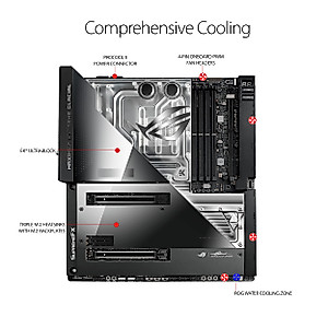 ASUS ROG Maximus Z690 Extreme Glacial(WiFi 6E)LGA 1700(Intel 12th Gen)EATX gaming motherboard(Integrated EK Ultrablock,PCIe5.0,DDR5,24+1 power stages,5x M.2,PCIe 5.0 M.2,10Gb&2.5GbLAN,2xThunderbolt 4)