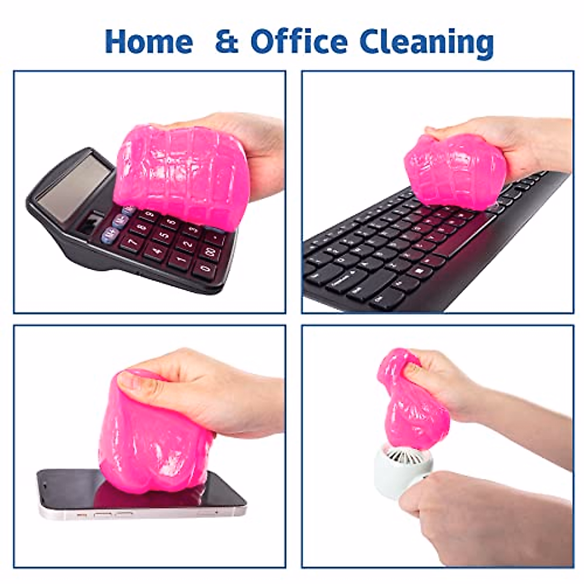 JUSTTOP Universal Cleaning Gel for Car, Car Cleaning Kit, Car Crevice Cleaner, Auto Air Vent Interior Detail Removal Putty Mud Slime Cleaner for Car Vents, PC, Laptops, Cameras(Pink)