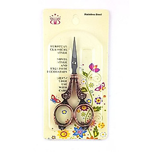 yueton Vintage European Style Needlework Embroidery Scissors (Copper)