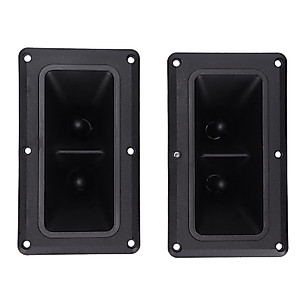 Estink 3-20KHz Wide Dispersion Horn Tweeter, Dual Drive Ceramic High Sensitivity Piezoelectric Speaker, Piezoelectric Speaker Buzzer Treble for Home Subwoofer Stage Loudspeaker DJ Speaker