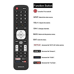 Gvirtue Replacement EN2A27S Remote Control Fit for Sharp LCD HDTV 4K Ultra LED Smart TV LC-40N5000U LC-43N5000U LC-50N5000U LC-50N6000U LC-50N7000U LC-55N620CU LC-65N9000U LC-75N6200U LC-75N8000U