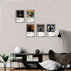 YGULC Rod Poster Wave Nostalgia Beautiful Mind Soulfly Ghetto Gospel Pray 4 Lover Music Album Cover Signed Limited Edition Paper Poster (Set of 5) Unframe：08x12inch(20x30cm)
