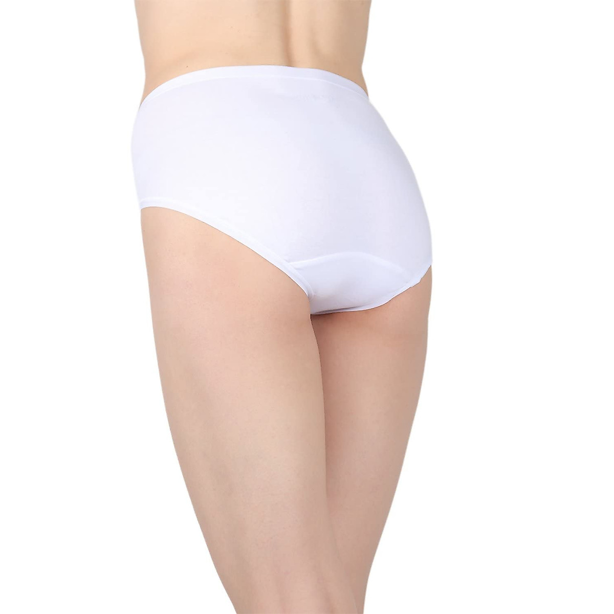 MeMoi Ladies Combed Cotton Basic Brief Underwear 3-Pack Black 6M