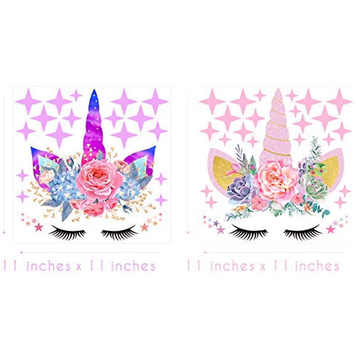 Mozamy Creative Unicorn Wall Decals Girls Wall Decals Nursery Wall Decor Girls Bedroom Decals Peel and Stick Wall Decals