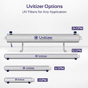 Uvitizer Ultraviolet Bulb UV Light – (2) 10” UV-C Bulb – for Under Sink and Reverse Osmosis UV Water Filtration Systems – 1 GPM