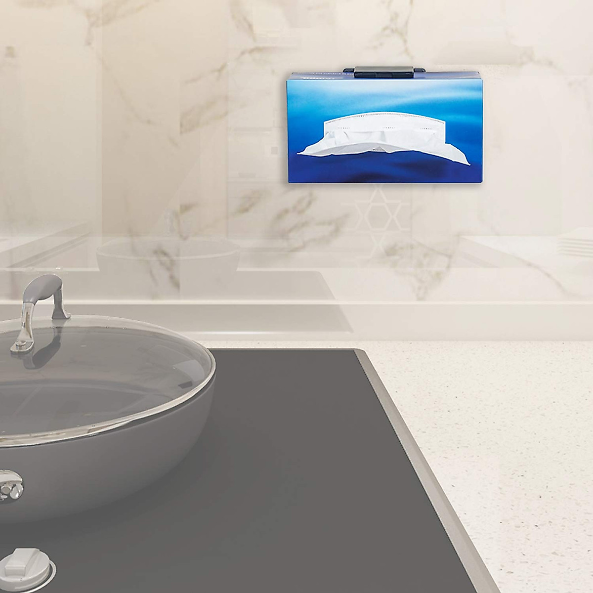 TFY Universal Kitchen Wall Mount for Tablet, eReader and Smartphones, for iPad Air, Mini, iPad Pro 10.5 inch, Wall Holder (Black)