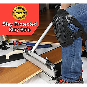 CUTTEREX FLAT Knee Pads for All Kneeling Works, Professional Knee Cushions, Heavy Duty and Protection Design Knee Pad for Flooring, Gardening, Comfortable and Durable, Anti-Skid and Adjustable Clips