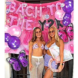 JeVenis Bach to the Y2K Balloons Y2K Bach Party Decoration Retro 70s Bridal Shower Decorations Throwback Bachelorette Balloons