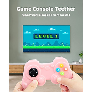 2 Packs Baby Teething Toy, Silicone Game Controller Teethers for Babies 6-12 Months, Baby Chew Toys for Sucking Needs, BPA Free