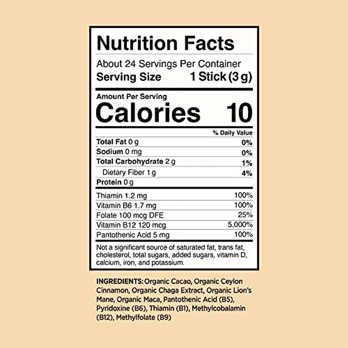 VitaCup Shroom Fuel, Mushroom Based Coffee Alternative Packets, Mushroom Coffee Substitute w/ Cacao, Cinnamon, Chaga, Lions Mane, & Maca for Energy, Immune Support, & Focus, 48 ct