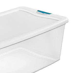 Sterilite Storage System Solution with 106 Quart Clear Storage Tote w/Latching Lid, 4 Pack, and 66 Quart Clear Storage Tote w/Latching Lid, 6 Pack