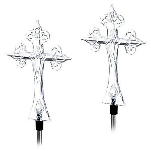 Unido Box Cross Solar Garden Stake Light LED Color-Changing, Set of 2