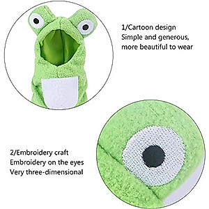 Bird Costume Bird Diaper Flight Suit Frog Shape Hoodie Bird Clothes Cosplay Photo Prop for Parrots African Greys Parakeet Cockatiel Sun Conure, Bird Hoodie Small Animals Apparel (M)