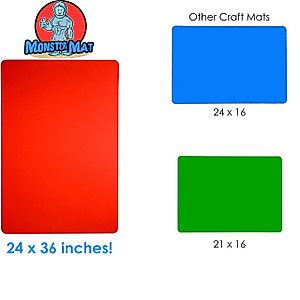 MonsterMat 36x24 Inch Extra Large Silicone Table Protector Craft Mat for Painting, Clay, Projects, Arts and Crafts and More. Easy Clean Up and Rolls for Storage. Largest Mat Available. (Gray)