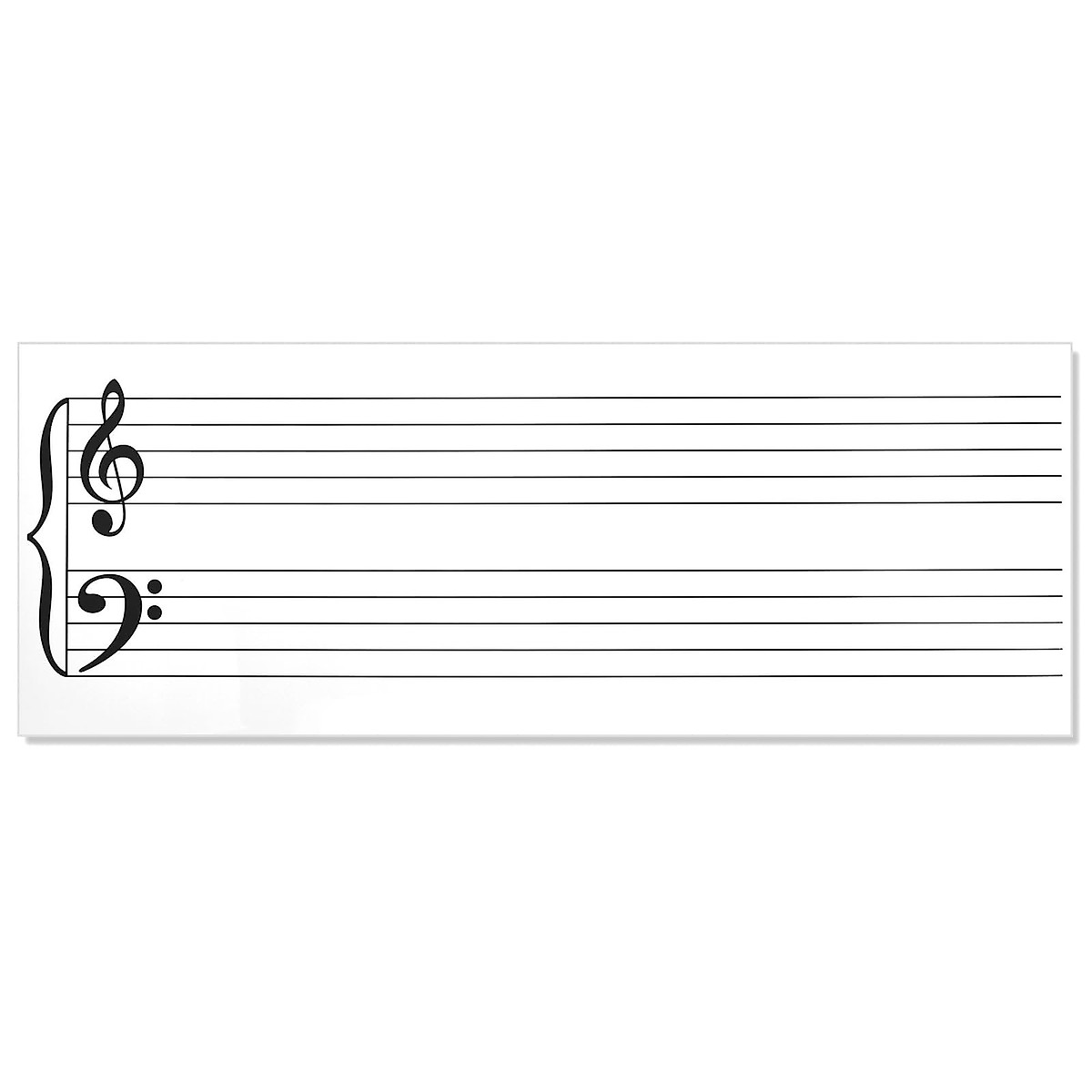 Large Dry Erase Music Staff Magnet Sheet 45.5 x 17" for Classroom Supplies, Teachers, Musicians, Students