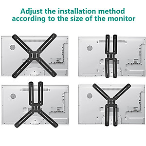 WALI Mount Bracket Adapter Monitor Arm Mounting Kit for Screen 13 to 27 inch, Mounting Holes 75mm and 100mm (UVVEP)