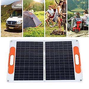 Portable Solar Panels, Folding DC Port Solar Panel Charger for Mobile Power Station RV Camping Off Grid