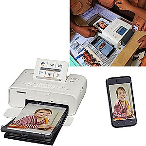 HeroFiber Canon SELPHY CP1300 Wireless Compact Photo Printer (White) + Canon KP-108IN Color Ink Paper Set (Produces up to 108 of 4 x 6 Prints) + USB Printer Cable Ultra Gentle Cleaning Cloth