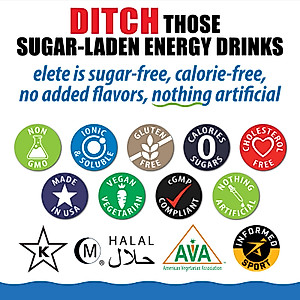 elete Electrolyte Add-in Hydration Drops | Sodium, Magnesium, Potassium & Trace Minerals | Unflavored, All Natural | Leg & Muscle Cramp Relief | Transform Any Drink into a Sports Drink, 4 Ounce