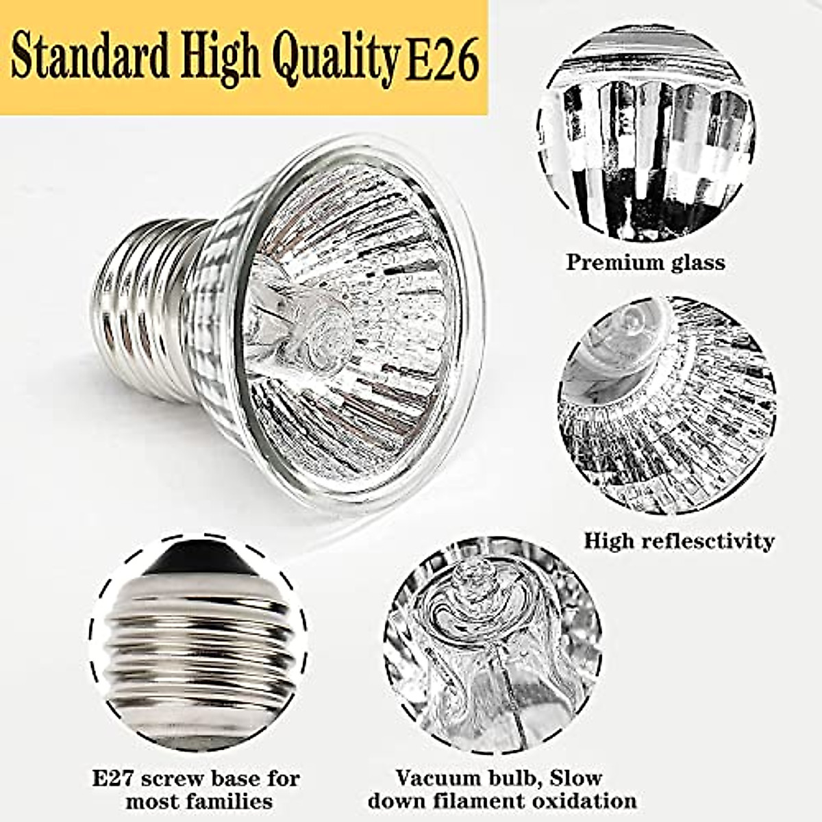 IOOTSEA Turtle Heat Lamp Tortoise Bulb: 50W UVB Reptile Heating Bulb for Lizards, Snakes, Aquarium Aquatic Reptile Amphibian - Terrarium Heat Lamps and Habitat Lighting for Pet Supplies