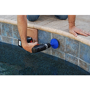 Renovo Products Pool Tile Cleaning Drill Pad Removes Calcium and Hard Water Spots from Waterline Pools Tile (1 Pad)