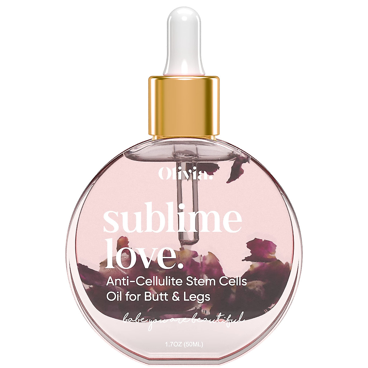 Olivia Buttocks & Legs Nourishing Sublime Love Oil - Moisturizing Body Oil for Dry, Non-Greasy Skin Care, Softens, Hydrates.1.8 Fl Oz