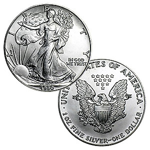 1990 Silver Eagle In US Mint Gift Box $1 Brilliant Uncirculated