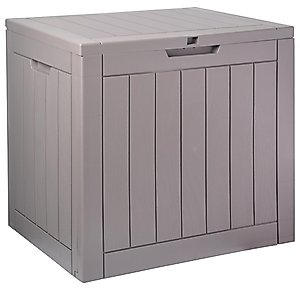 XCK Outdoor Storage Box 31 Gallon Deck Box Waterproof Resin Package Delivery Boxes for Outside Weatherproof Garden Tool Patio Storage Box with Lid UV Resistant Pool Toy Storage Bin Lockable Dock Box