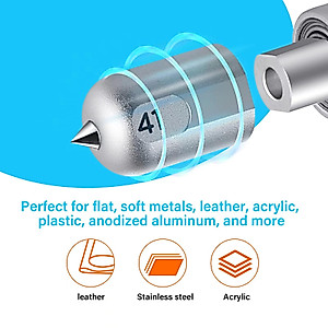 Engraving Tip for Maker Cutting Machines - Premium Carbide Steel Engraving Tool for Flat, Soft Metals, Leather, Acrylic, Plastic, Anodized or Sublimated Aluminum