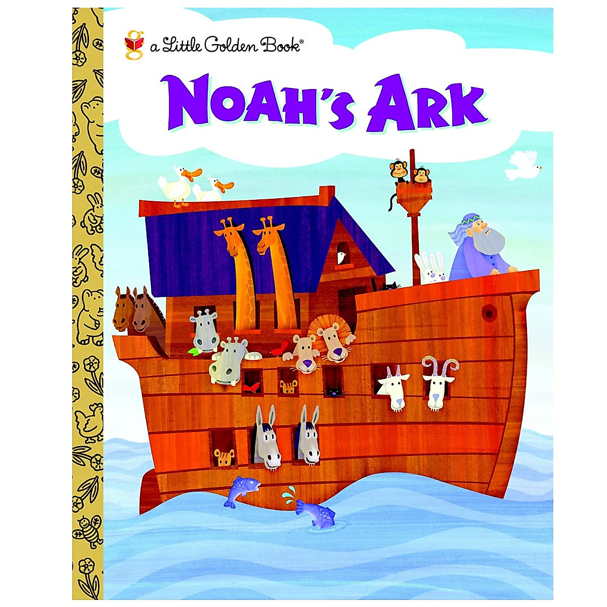 ebba Noah's Ark Plush 6 Piece Gift Set, Little Golden Book® Noah's Ark Book, Plush Noah's Ark 5-Piece Set, 8 inches