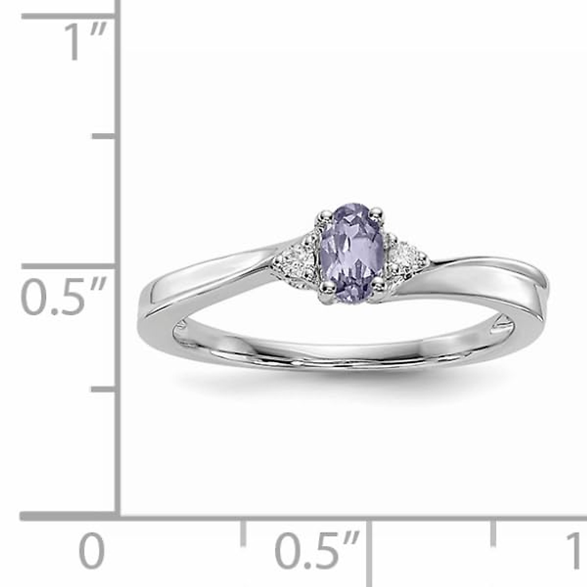 IceCarats 925 Sterling Silver Created Alexandrite Diamond Ring June Birthstone Jewelry Size 8
