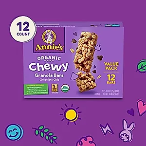 Annie's Organic Chewy Granola Bars, Chocolate Chip, 12 ct