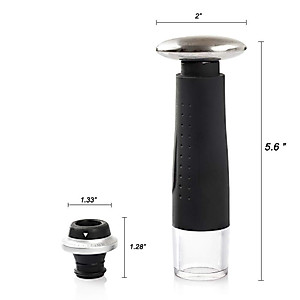 Secura 12-Piece Wine Accessories Set Electric Wine Opener, Wine Foil Cutter, Wine Aerator, Wine Saver Vacuum Pump and 2 Wine Stoppers