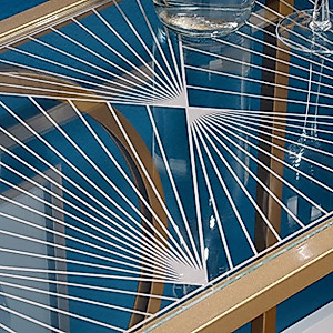 Sauder International Lux Bar Cart, Satin Gold Finish