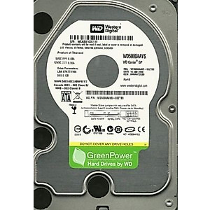 WD WD5000AAVS WD GP 3.5in SATA 500GB Hard Drive WD5000AAVS
