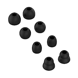 ALXCD Eartips Compatible with Beats Flex Earbuds, S/M/L/D 4 Sizes 8 Pairs Soft Silicone Replacement Earbuds Tips Ear Tips, Compatible with Beats Flex, 8 Pairs, Black